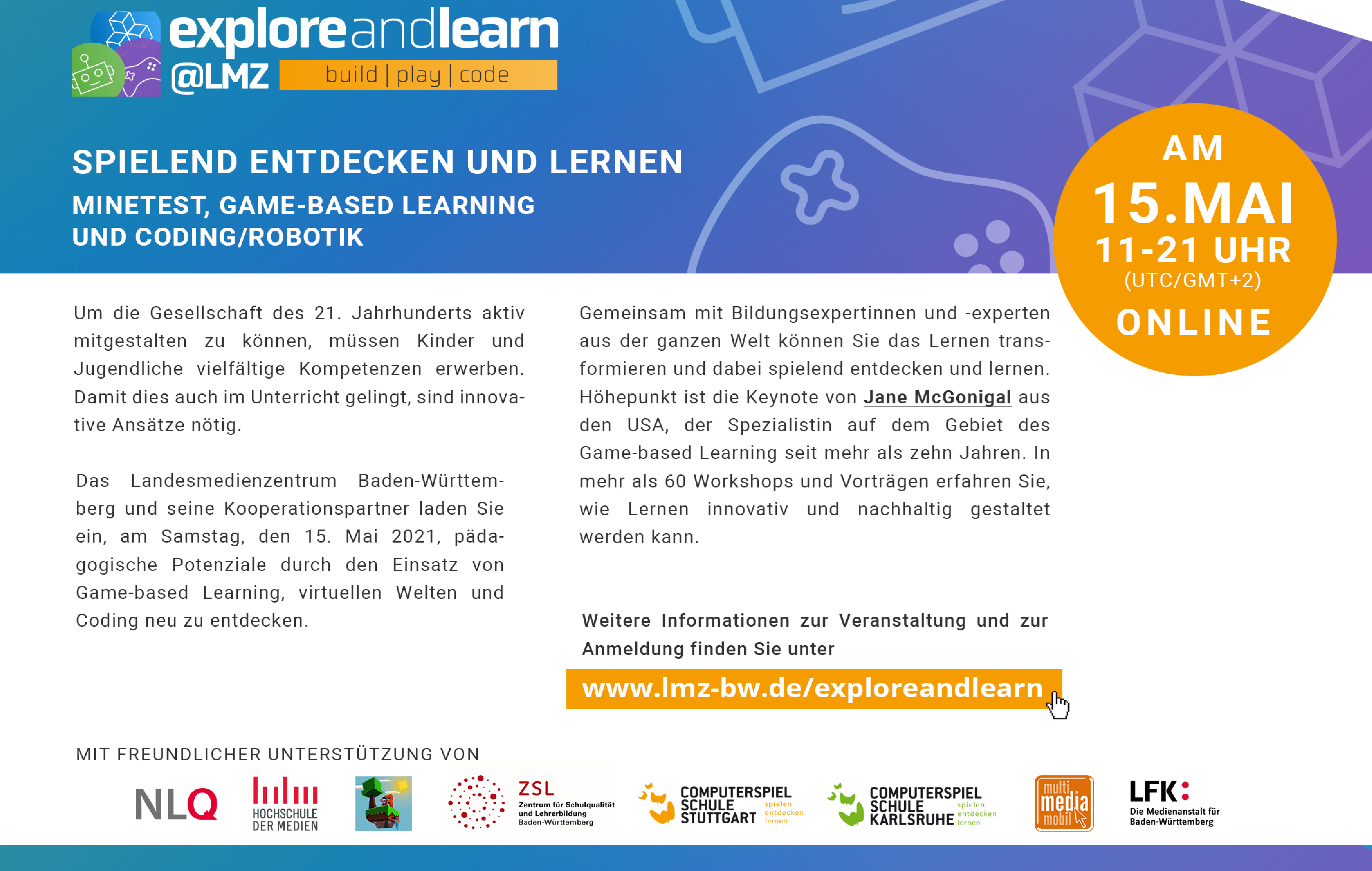 exploreandlearn online am 15. Mai 2021 | Stadtmedienzentrum Stuttgart
